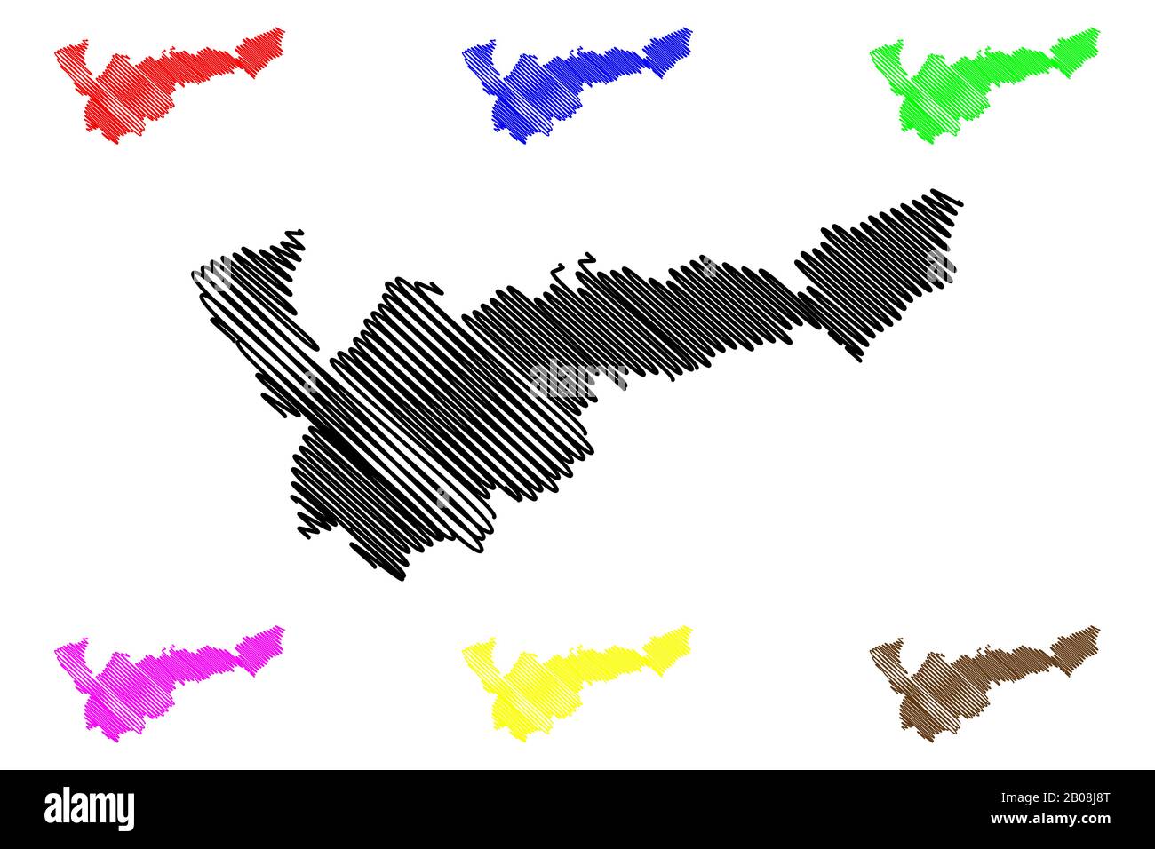 Mohales Hoek District (Districts of Lesotho, Kingdom of Lesotho) map ...