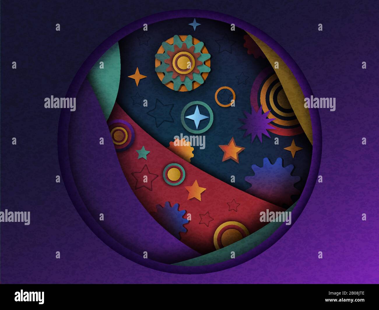Vector abstract illustration on the theme of space Stock Vector Image ...