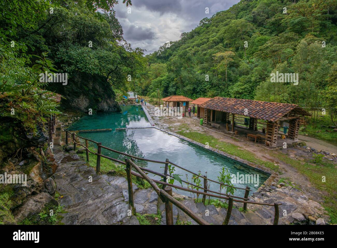 The hot springs and thermal baths of Tocuya in the Amazonian province ...
