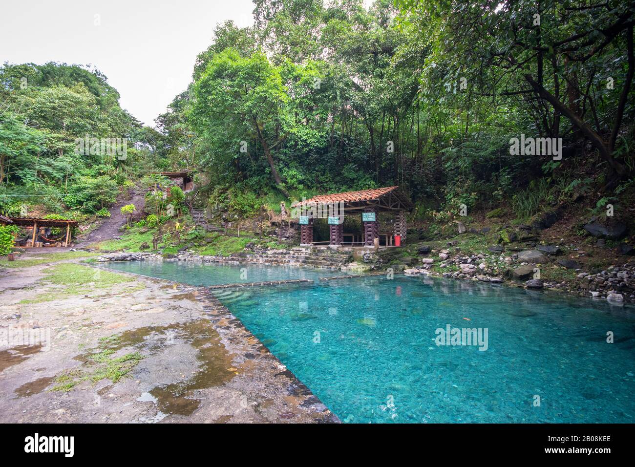 The hot springs and thermal baths of Tocuya in the Amazonian province ...
