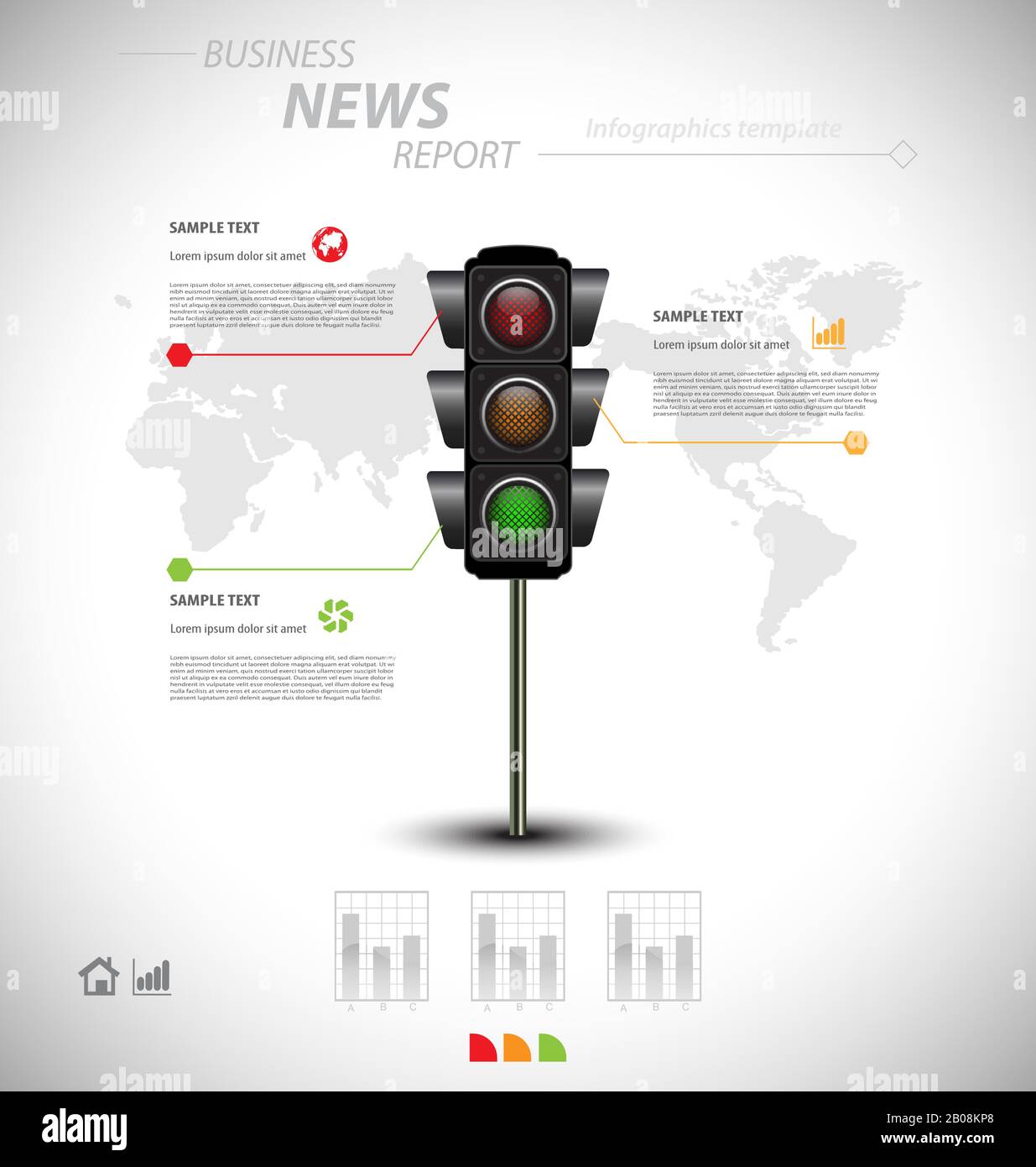 Business infographic template for interactive data communication Stock ...