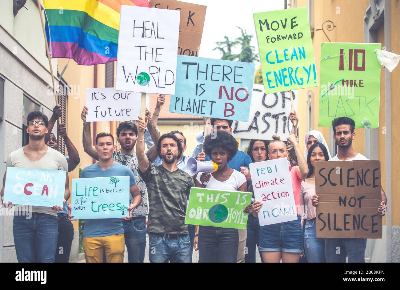 People Protesting Against Pollution