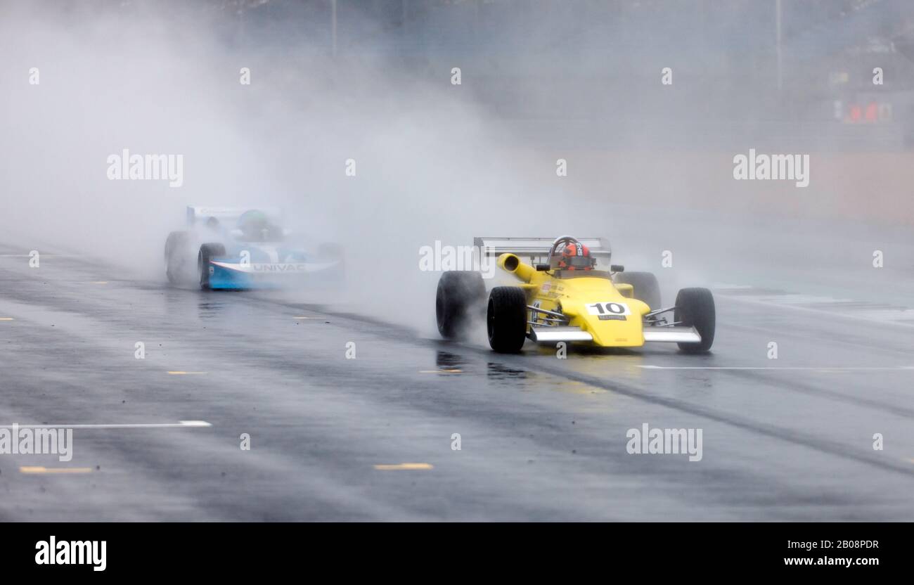 Darwin Smith battles through the spray in his Yellow, 1972, March 722 ...