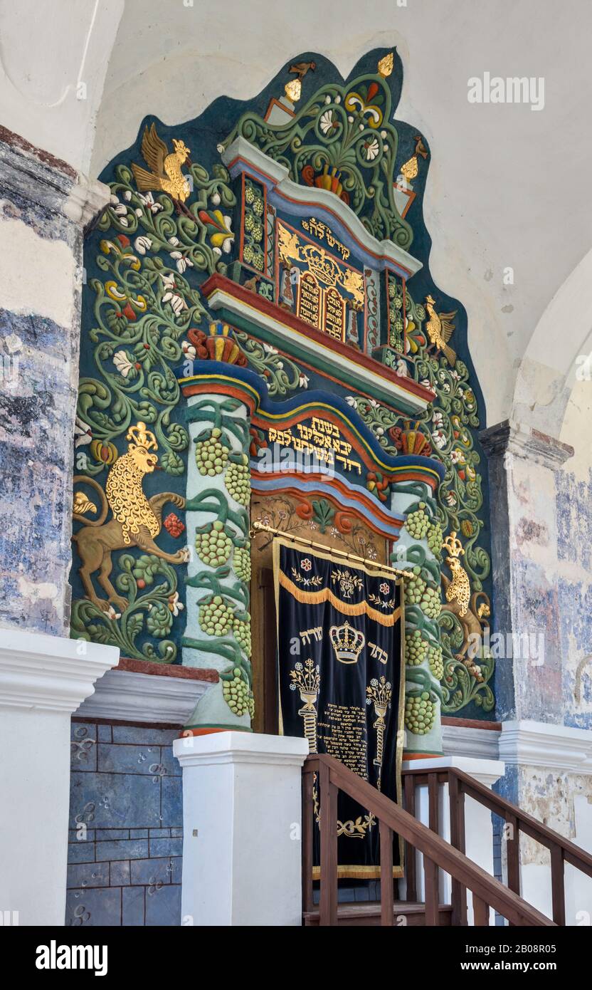 Torah ark (Aron Kodesh) at Synagogue, 1756, in Bobowa, Beskidian ...