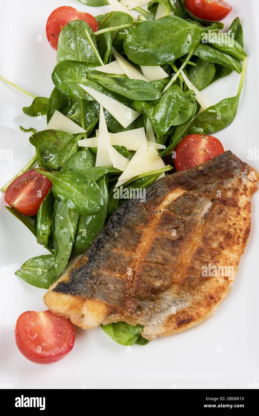 Grilled Dorado fish fillet Stock Photo - Alamy