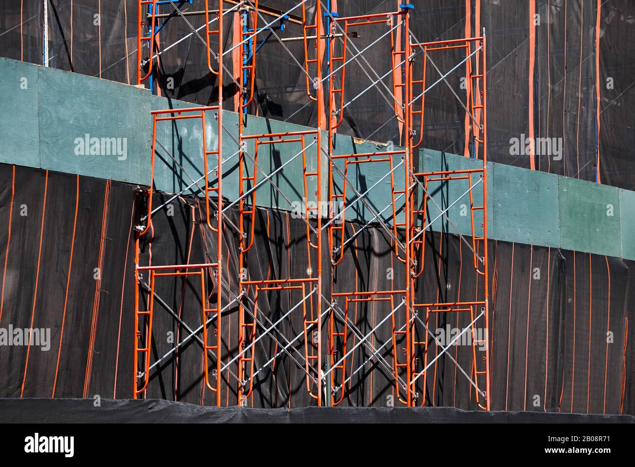 Building scaffolding under renovation hi-res stock photography and ...
