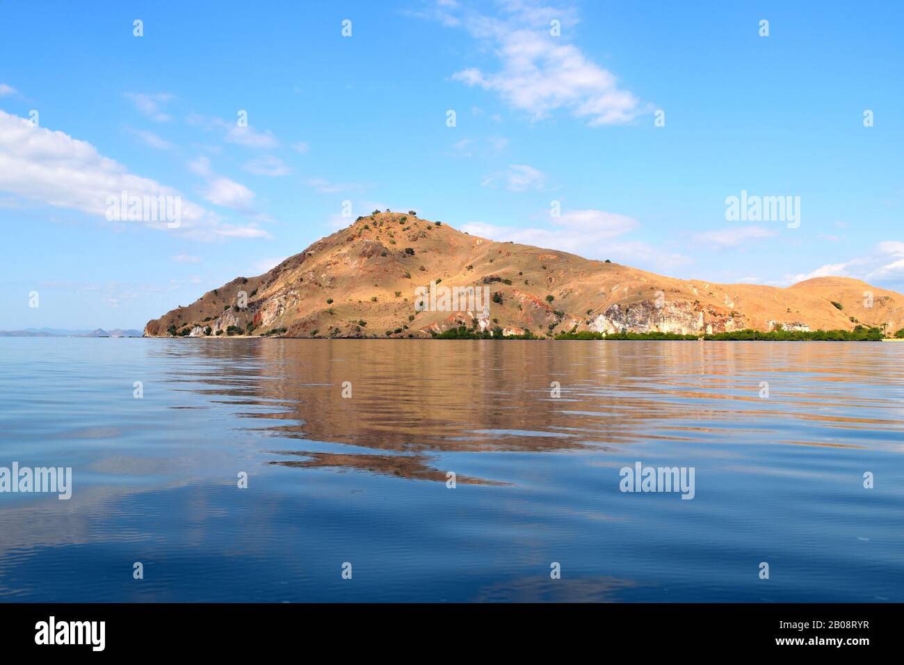 View of an island in the Komodo National Park, Indonesia Stock Photo ...