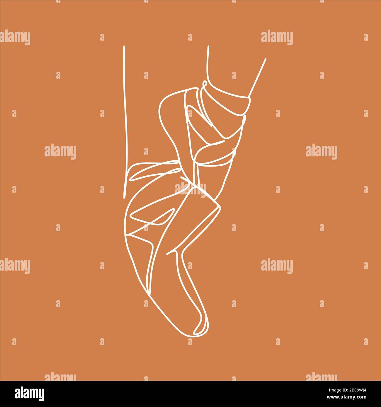 ballerina one line. Minimal logo. ballet dance school logo. Fashion ...