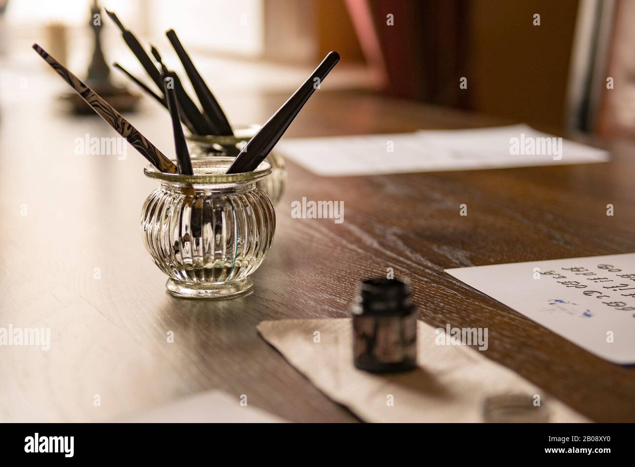 Quill pen ink on open hi-res stock photography and images - Alamy