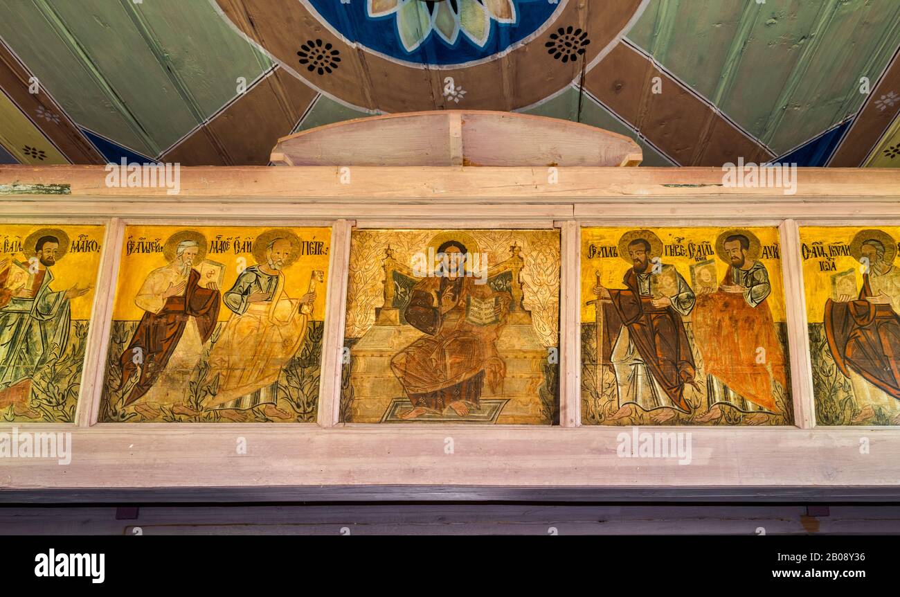 Icons at St Luke the Evangelist Church, 19th century, wooden, Greek Catholic, village of ...
