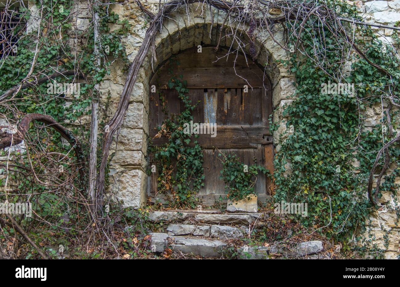 Abandoned village Slapnik in region Gorika Brda, Slovenia Stock Photo ...