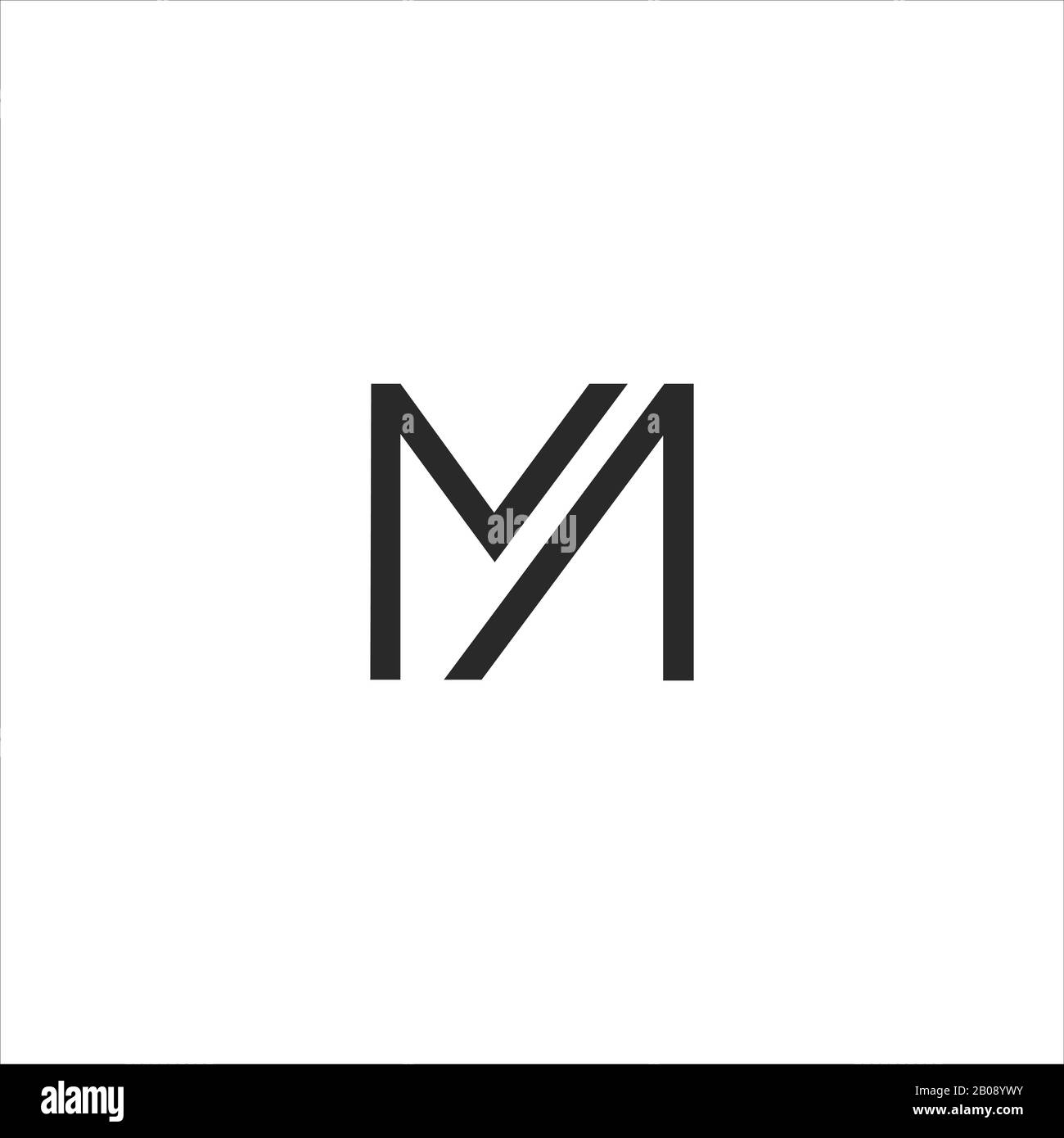 Initial letter mn or nm logo vector design template Stock Vector Image ...