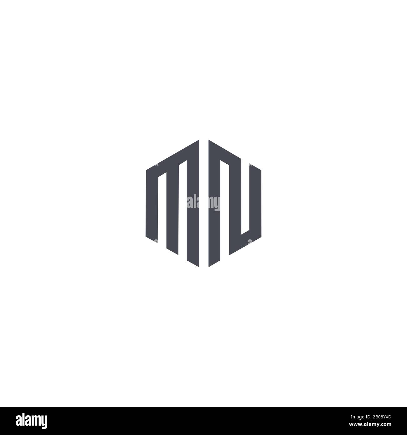 Initial letter mn or nm logo vector design template Stock Vector Image ...