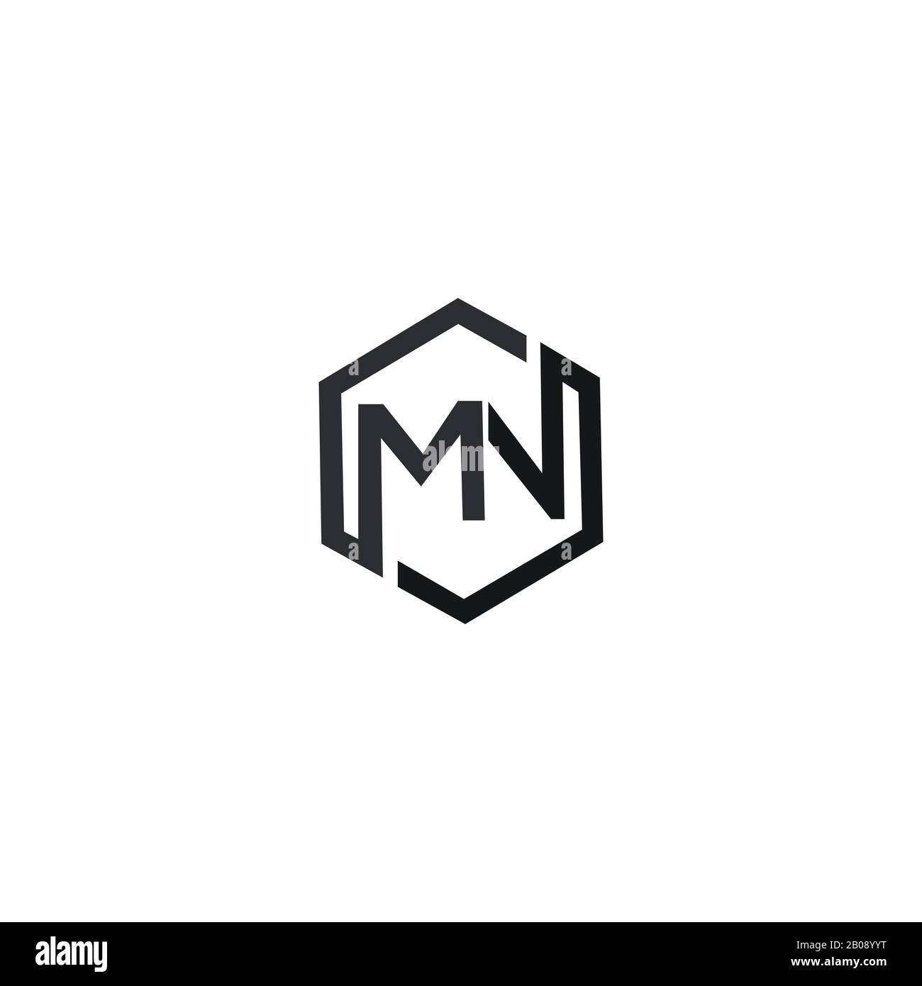Initial letter mn or nm logo vector design template Stock Vector Image ...