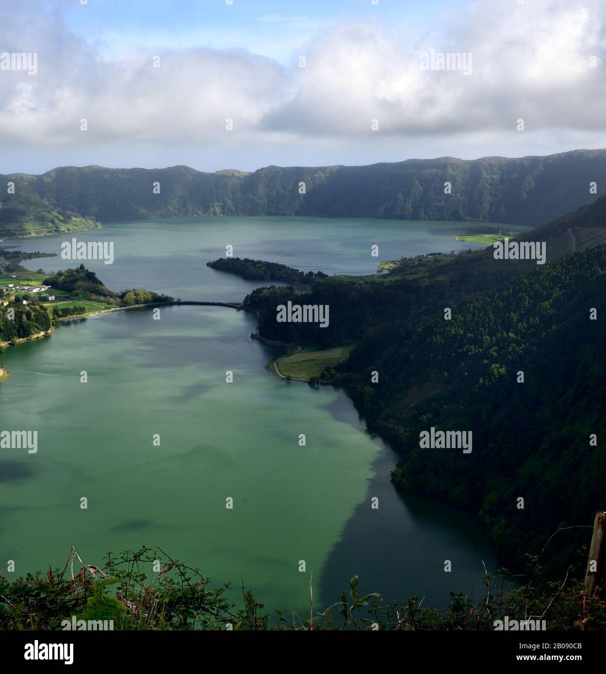 The Twin Lakes in the caldera of the Azores Stock Photo - Alamy
