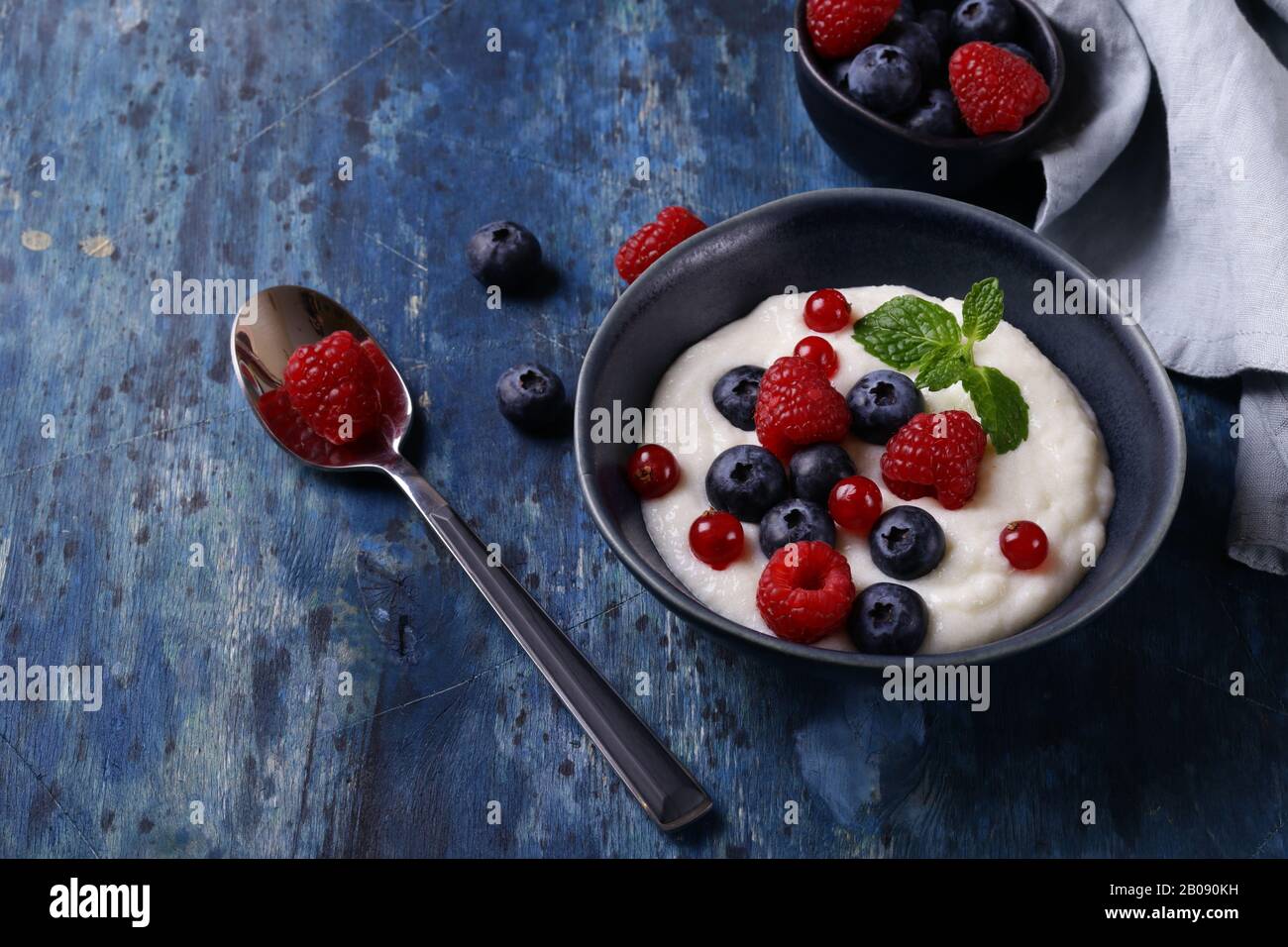semolina porridge for a healthy breakfast Stock Photo - Alamy