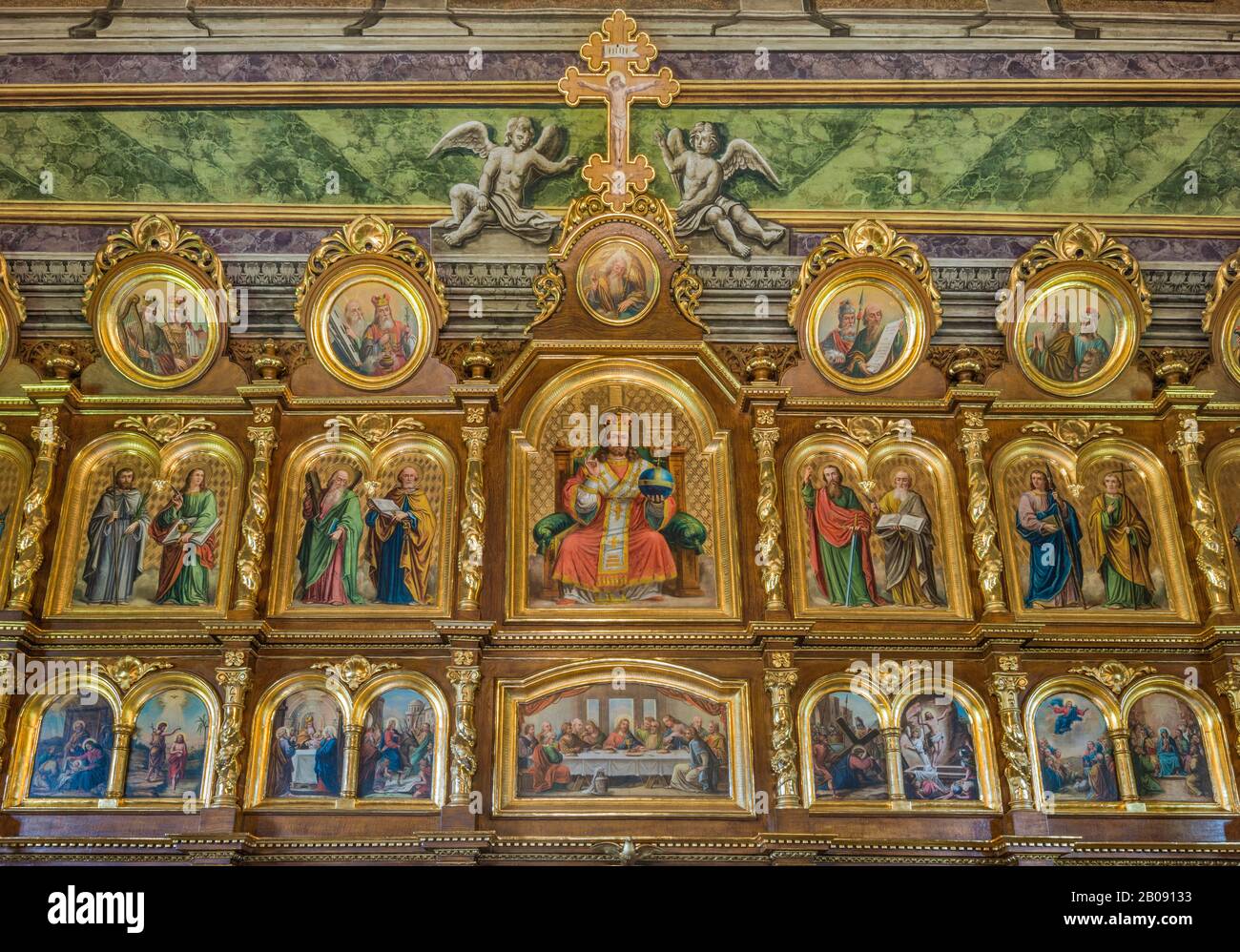 Iconostasis, 1904, St Paraskevi Church, 17th century, Greek Catholic ...
