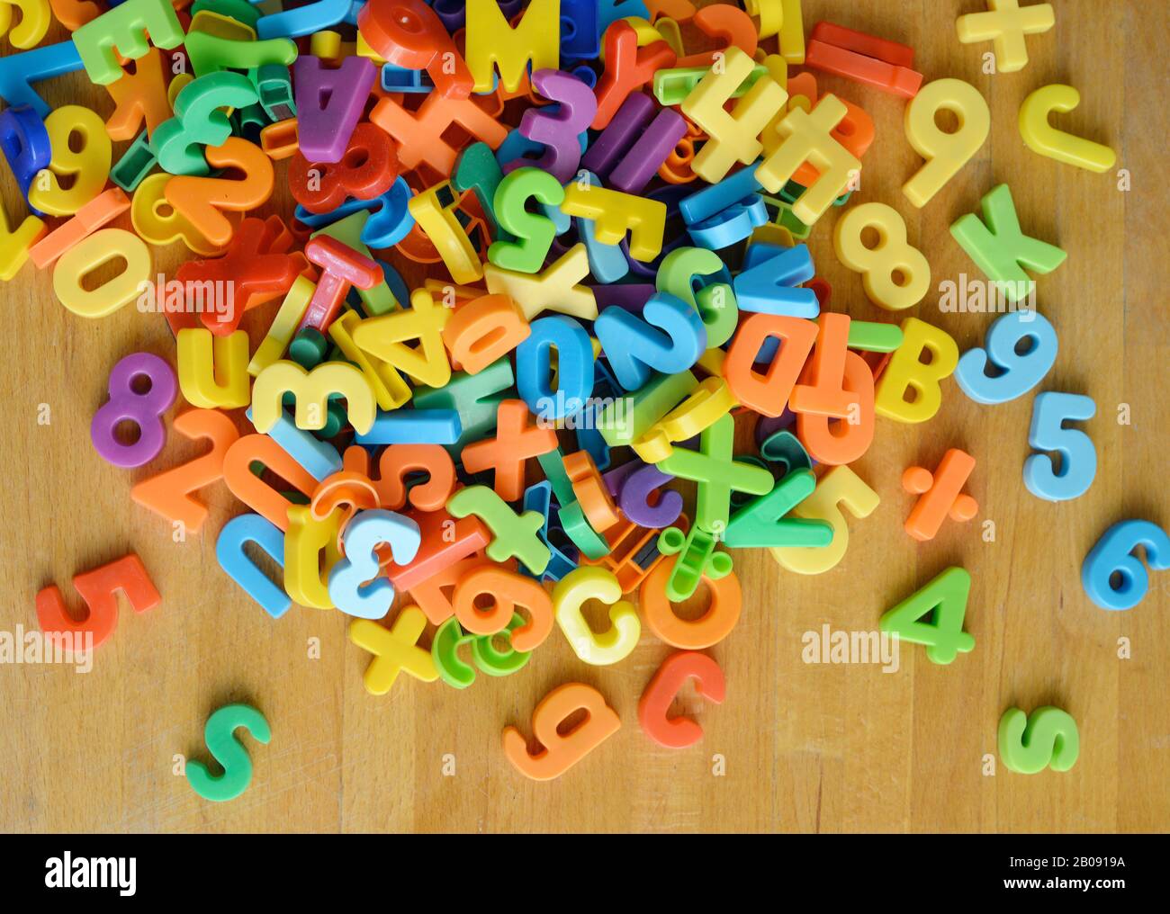 Colorful numbers and letters background texture Stock Photo - Alamy