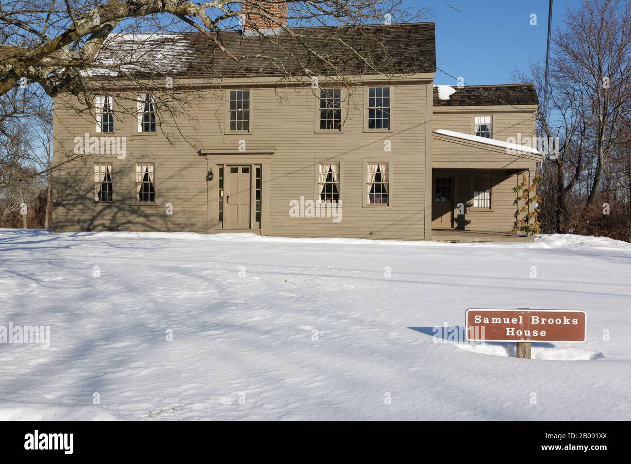 Samuel Brooks House (circa 1692-1750) along the Battle Road Trail at ...