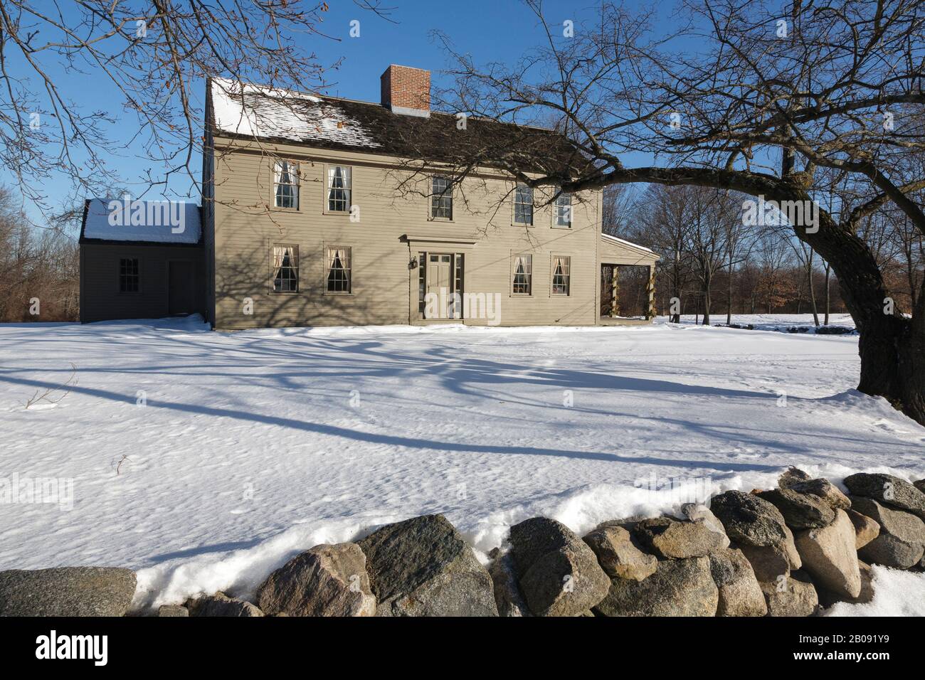Samuel Brooks House (circa 1692-1750) along the Battle Road Trail at ...