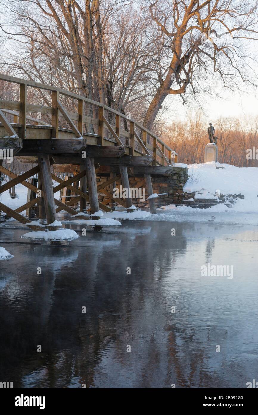 Old North Bridge at Minute Man National Historical Park in Concord ...