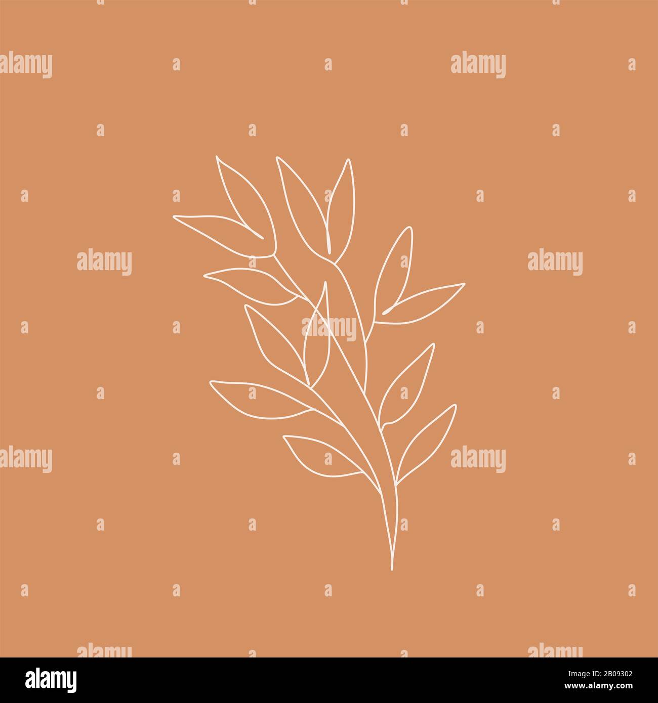 Botanical Sketch Vector Illustration. Nature vector Line drawing ...