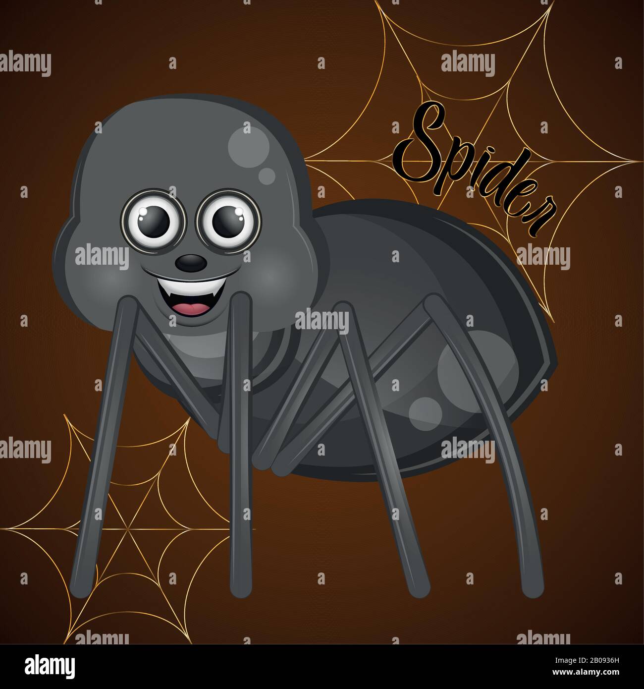 Cartoon of a cute happy spider Stock Vector Image & Art - Alamy
