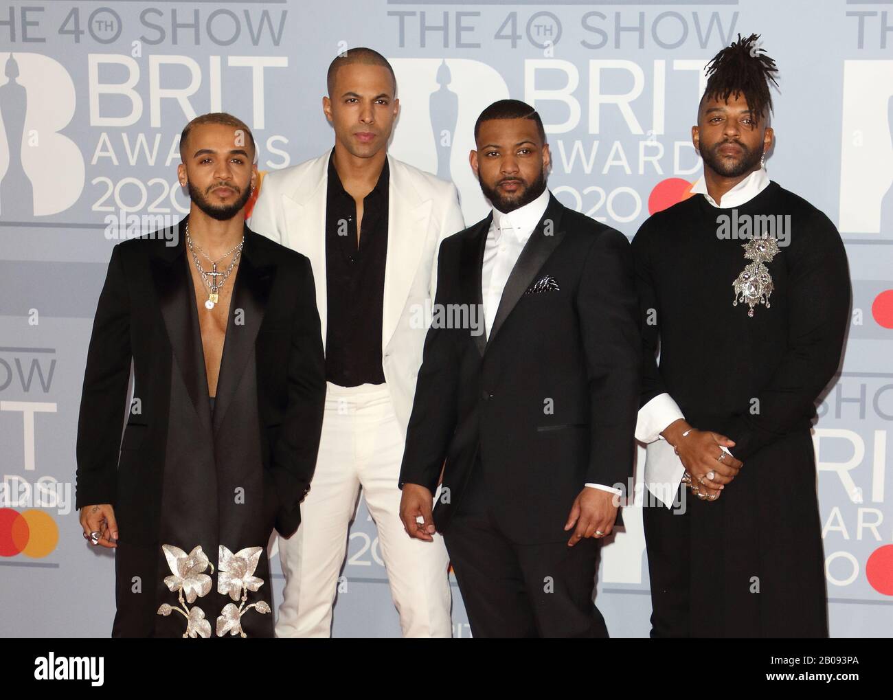 JLS attend the 40th Brit Awards Red Carpet arrivals at The O2 Arena in ...