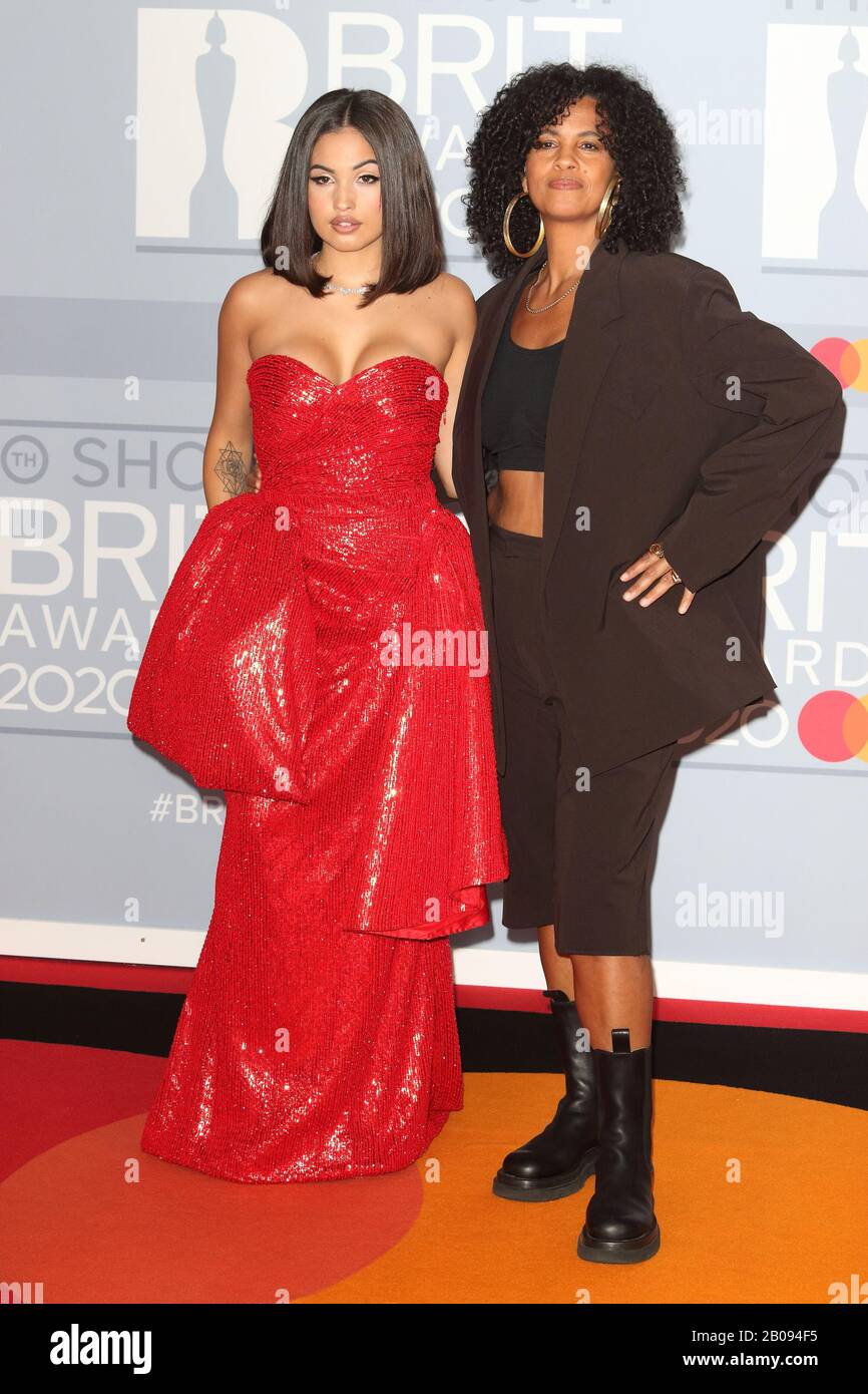 Mabel and her mother Neneh Cherry attend the 40th Brit Awards Red ...