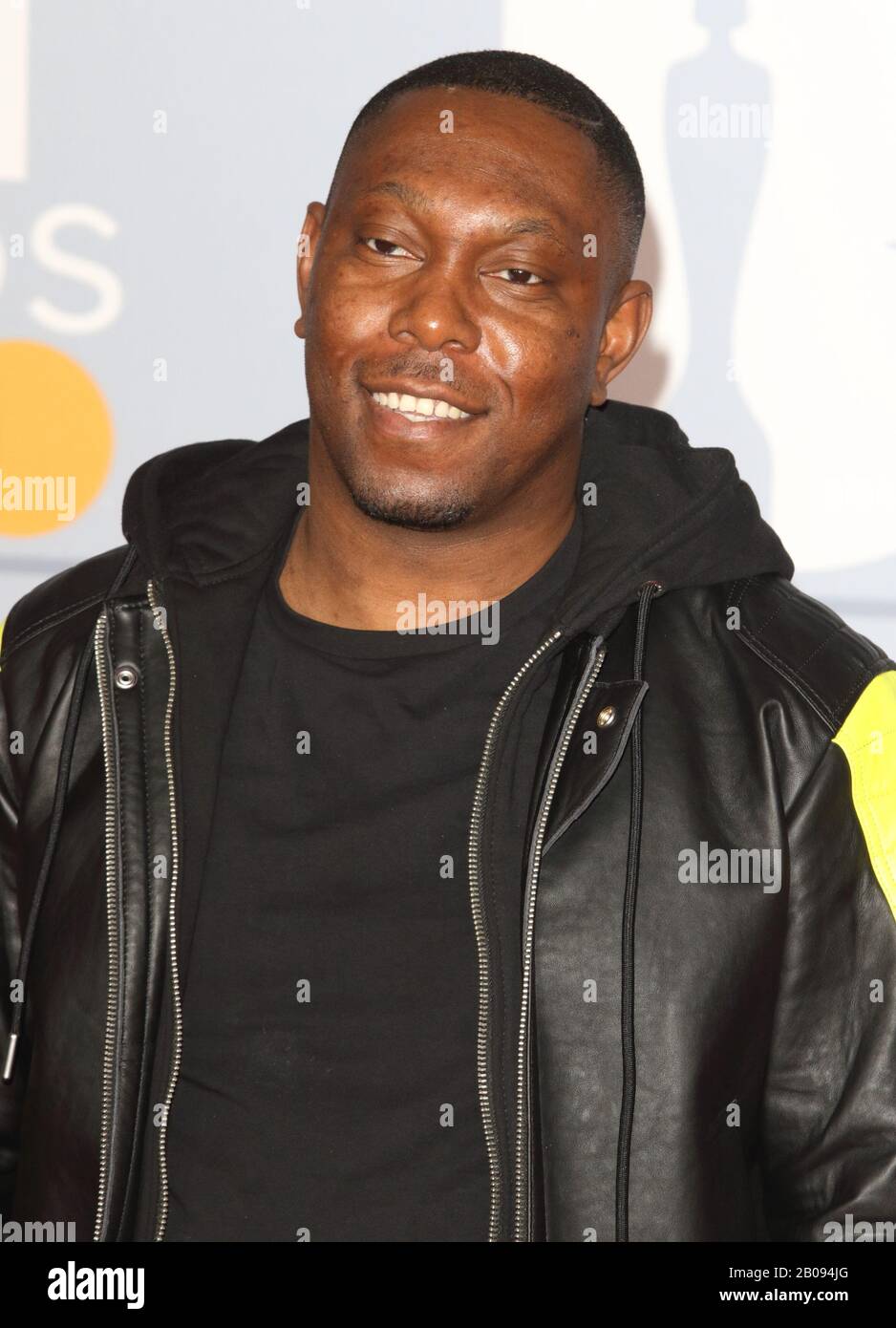 Dizzee Rascal attends the 40th Brit Awards Red Carpet arrivals at The O2 Arena in London Stock ...