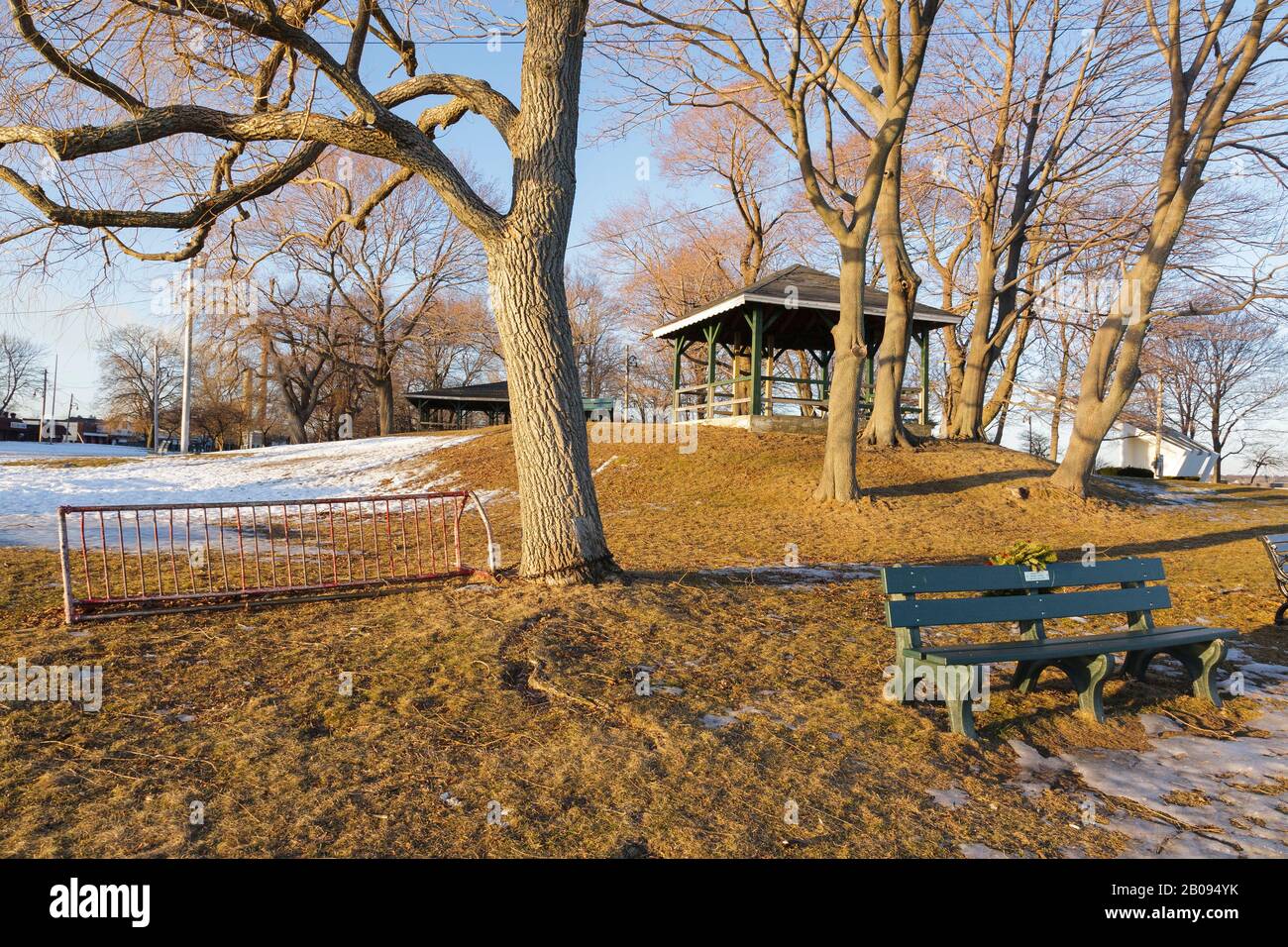 Salem Willows Park in Salem, Massachusetts during the winter months ...