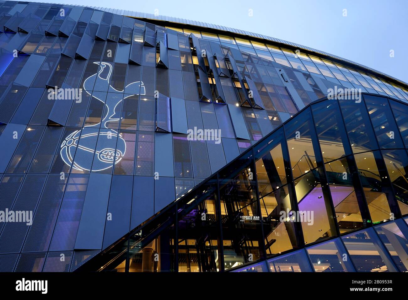 A view of the side of the stadium before the UEFA Champions League ...