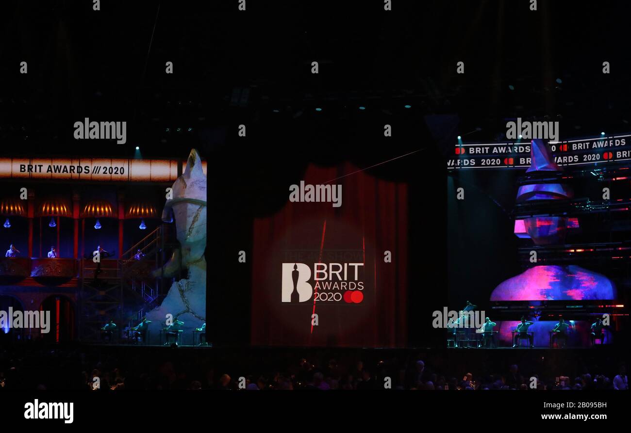 The Brit Awards 2020 at the O2 Arena, London Stock Photo - Alamy