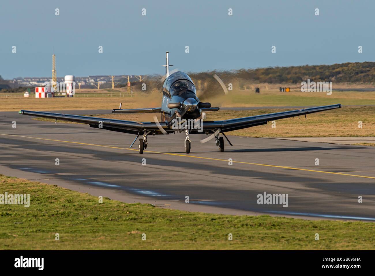 Texan T1/T6 Trainer at Raf Valley Anglesey Stock Photo - Alamy
