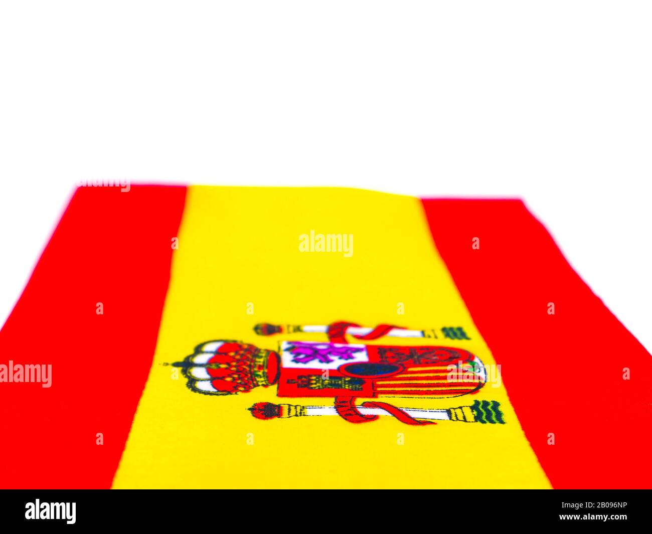State flag of Spain with coat of arms Stock Photo - Alamy
