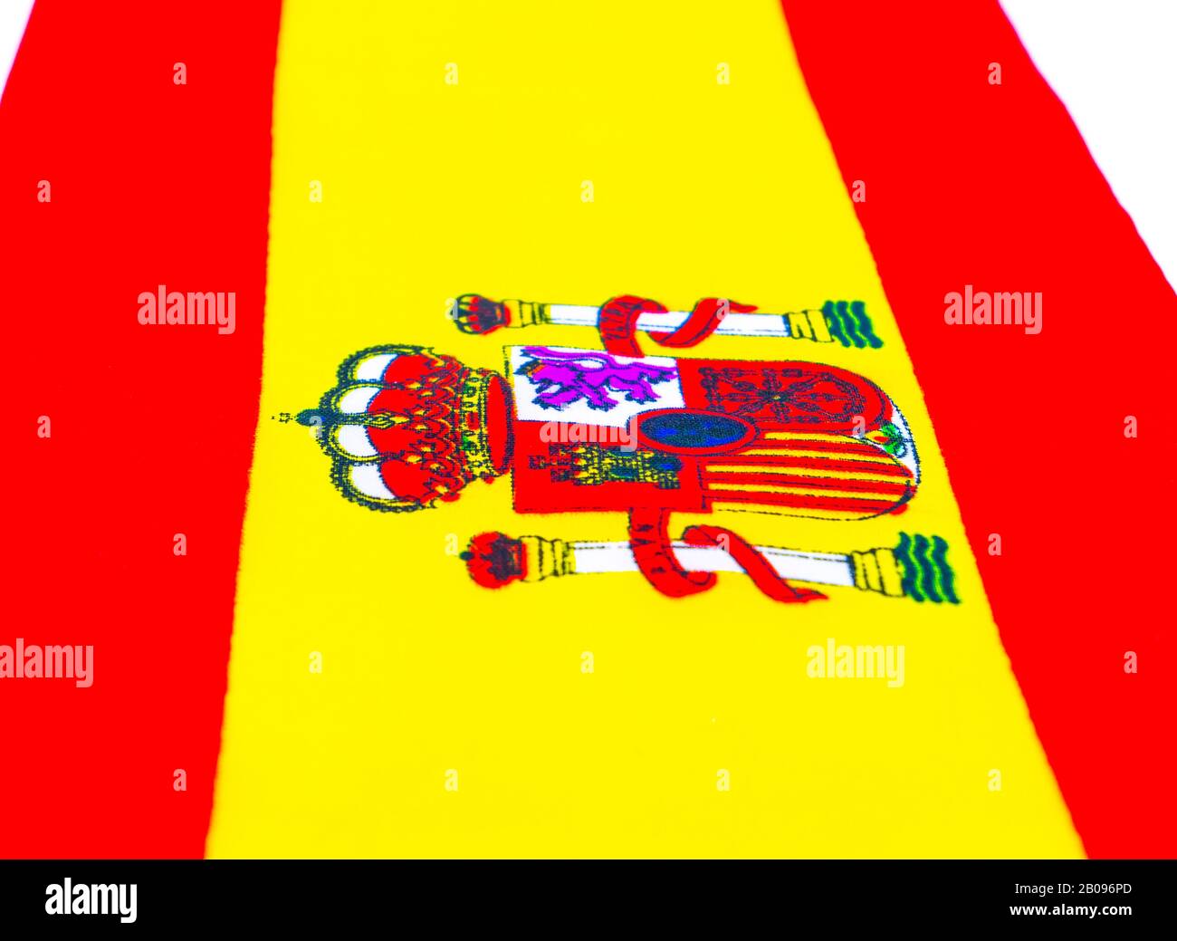 State flag of Spain with coat of arms Stock Photo - Alamy
