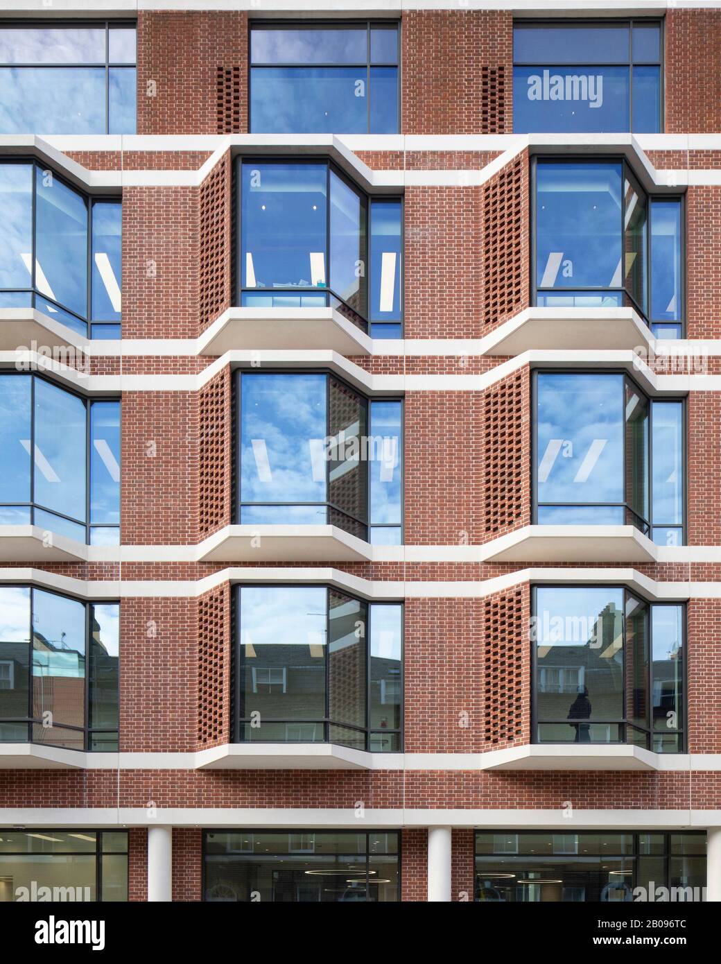 Detail view of windows on front elevation. UCLH Eye Hospital, London ...