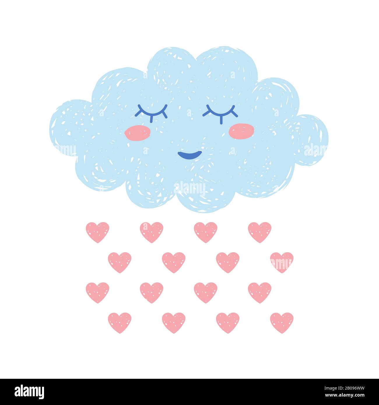 Art Cloud Raining Hearts