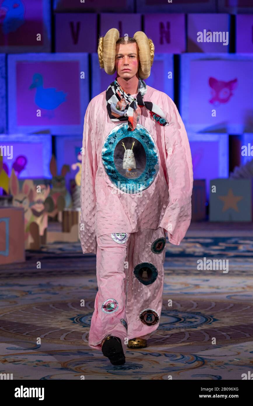 Ethical hacker Sam Latronico modelling at Vin and Omi London Fashion ...