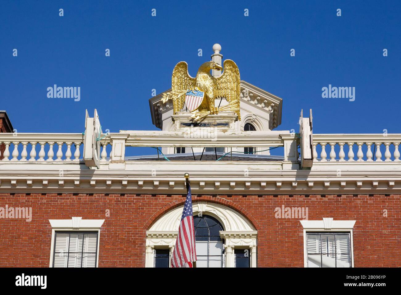 The Custom House in Salem, Massachusetts. Built in 1819, this house is ...
