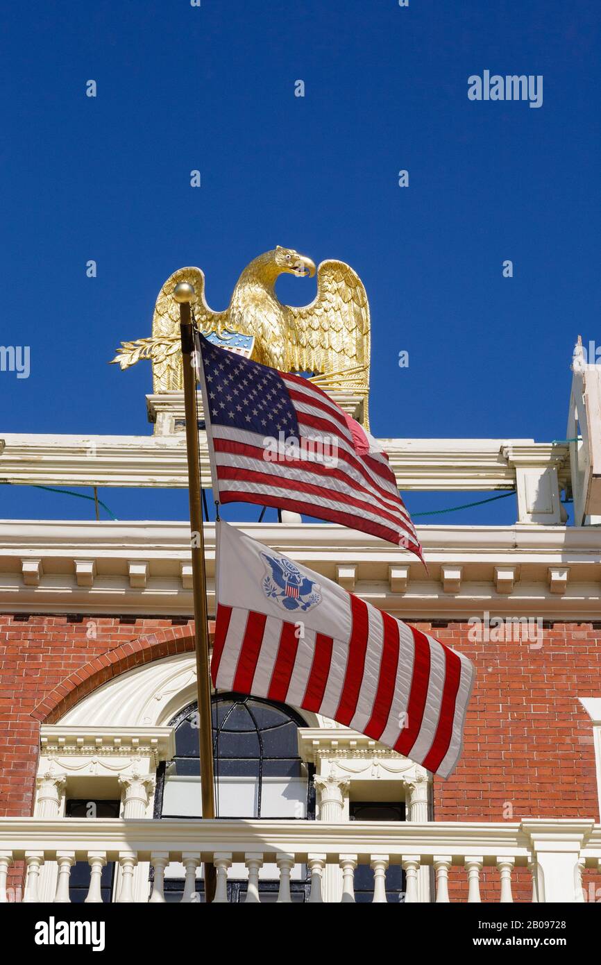 The Custom House in Salem, Massachusetts. Built in 1819, this house is ...