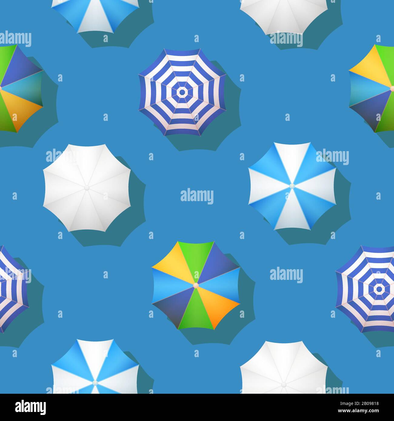 Vector umbrellas autumn weather seamless pattern. Vintage color ...