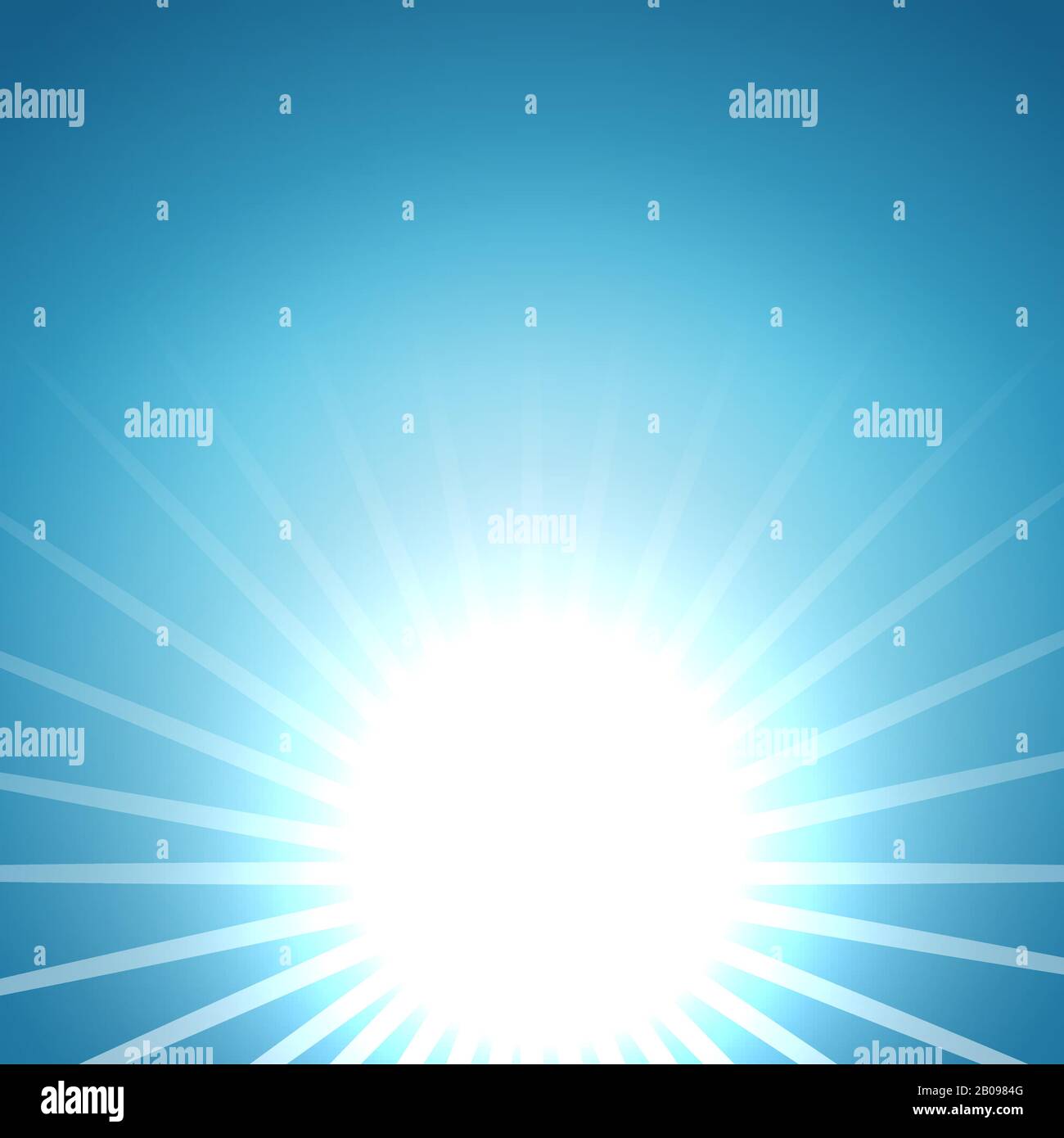 Abstract vector rising sun background. Summer hot morning backdrop ...