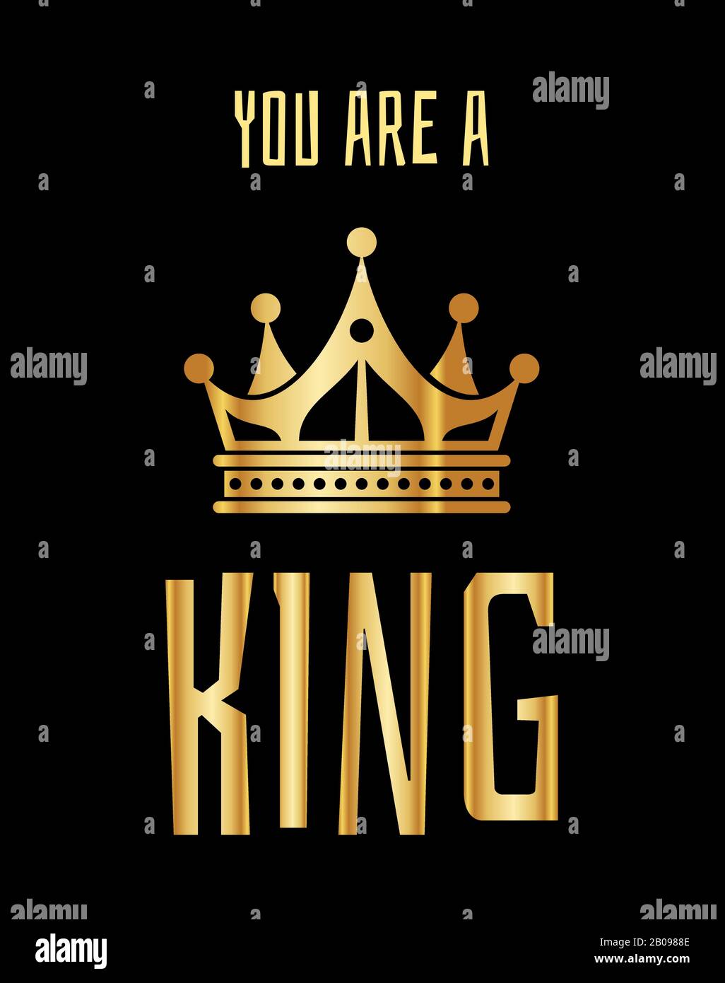 You are a king greeting card in gold black. Golden elegant crown ...