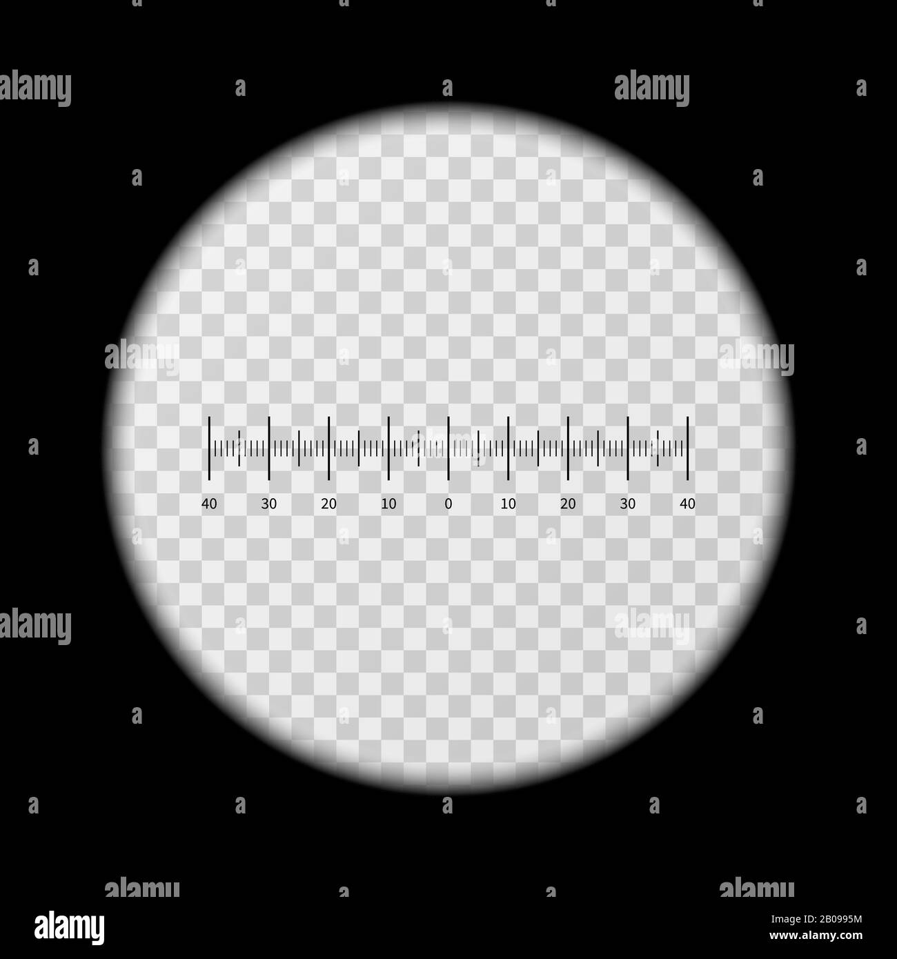 Monoculars, spyglass view vector template. View with monocular, shape ...