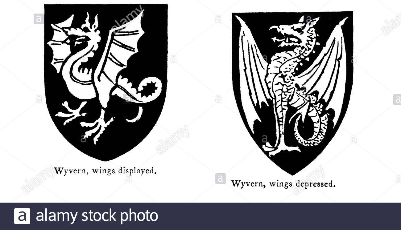 Wyvern heraldry hi-res stock photography and images - Alamy