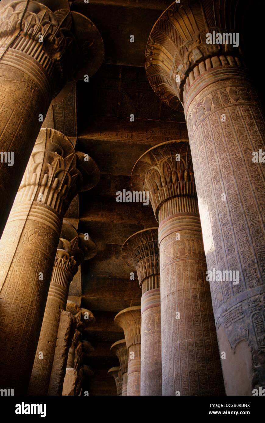 EGYPT, NILE RIVER, ESNA, TEMPLE DEDICATED TO GOD KHNUM, INTERIOR ...