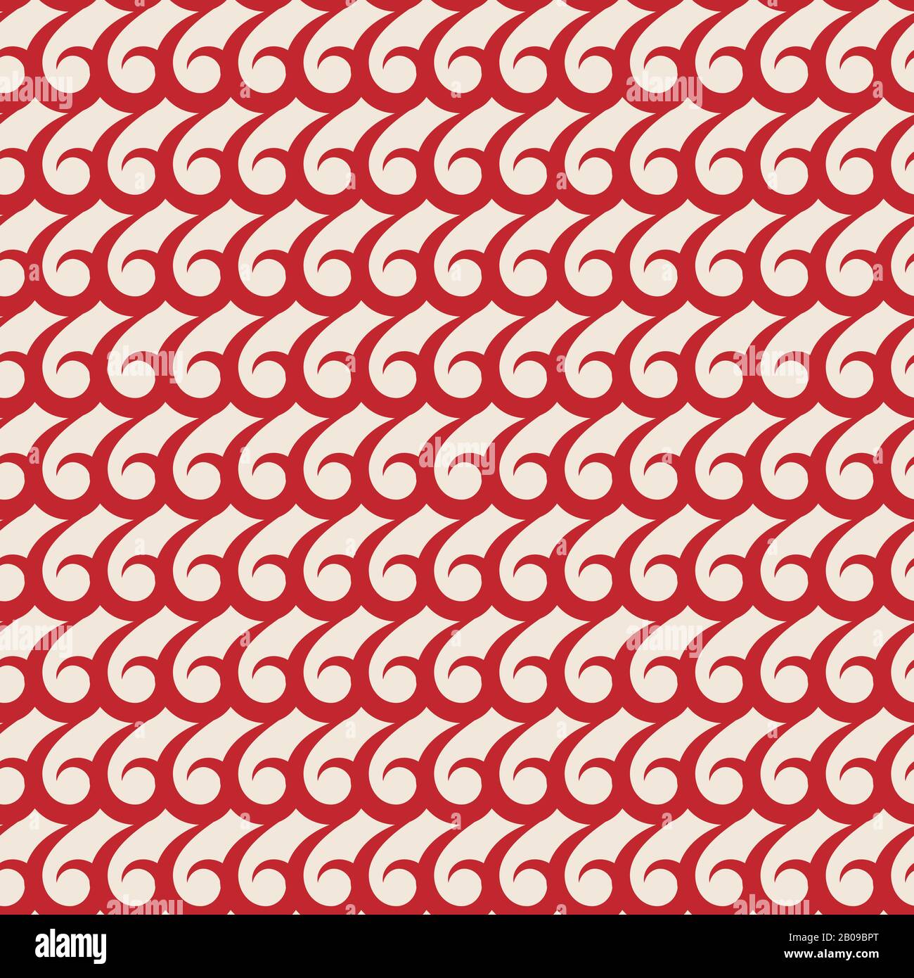 Red vector swirls seamless pattern. Background decoration flat style ...