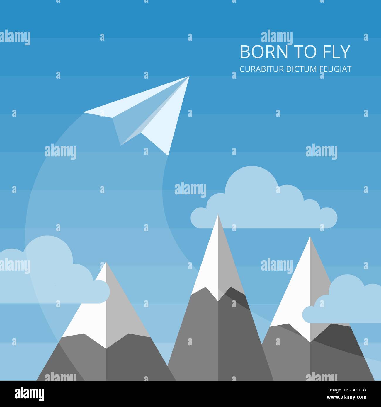 Vector background with paper airplanes. Paper plane origami fly in sky ...