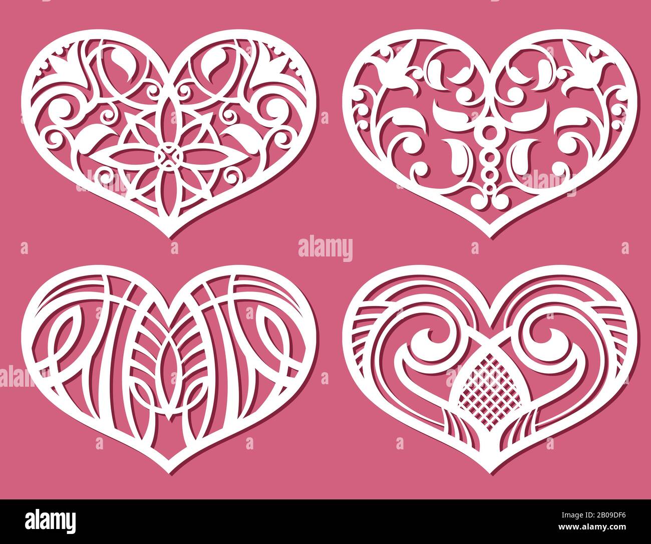 Hearts crochet Stock Vector Images - Alamy